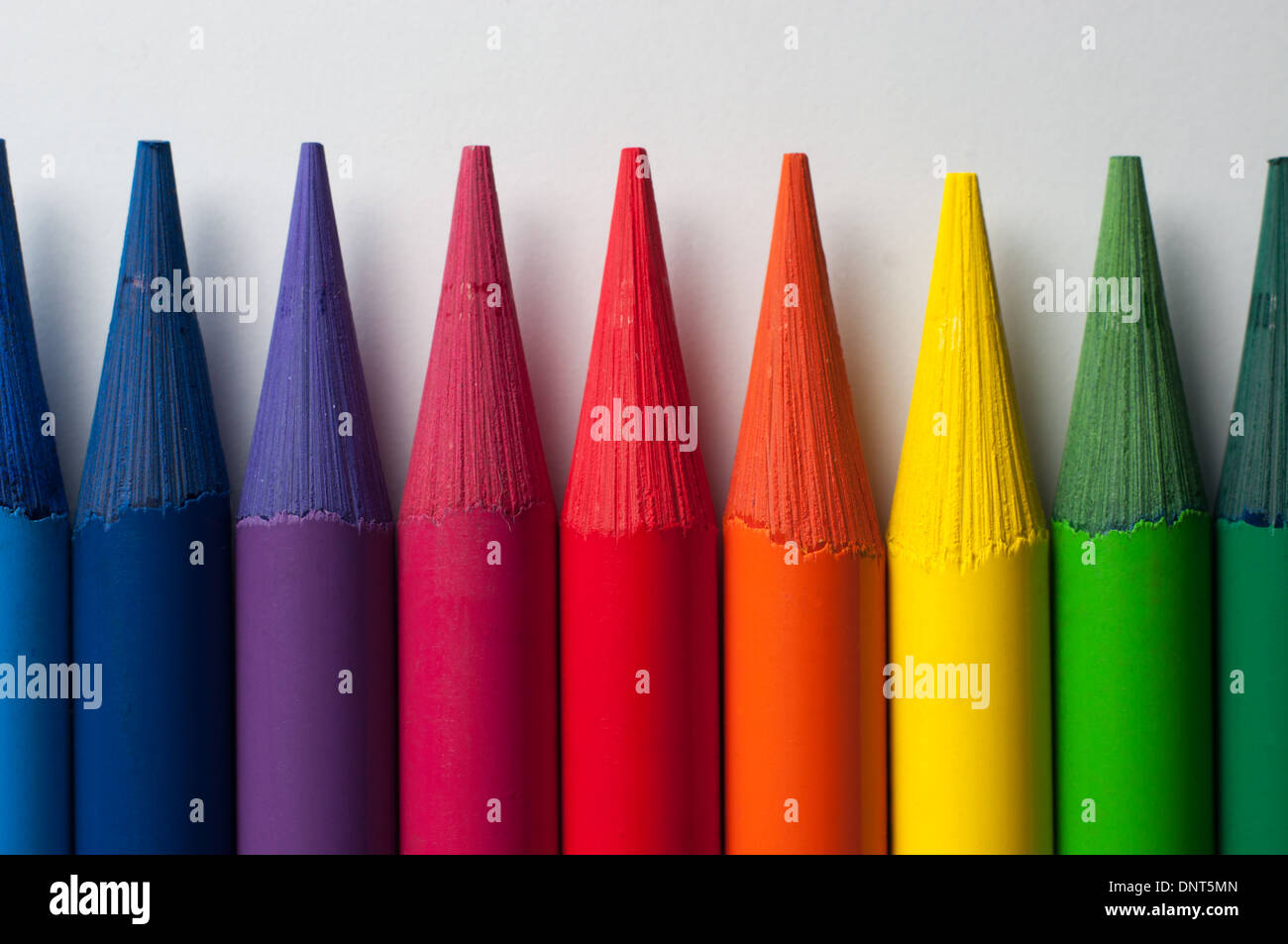 Colorful crayons closeup Stock Photo - Alamy