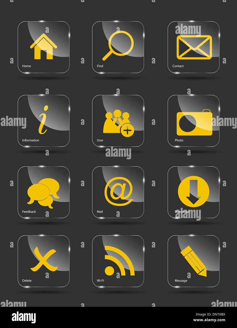 Vector icon set for web Stock Photo - Alamy