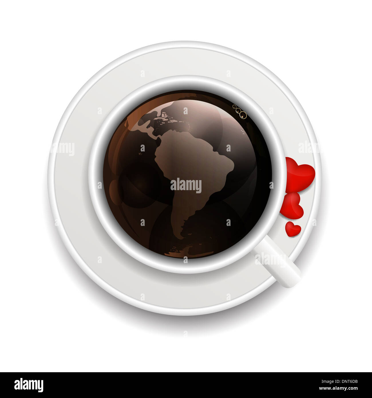 coffee invitation background vector illustration Stock Photo - Alamy