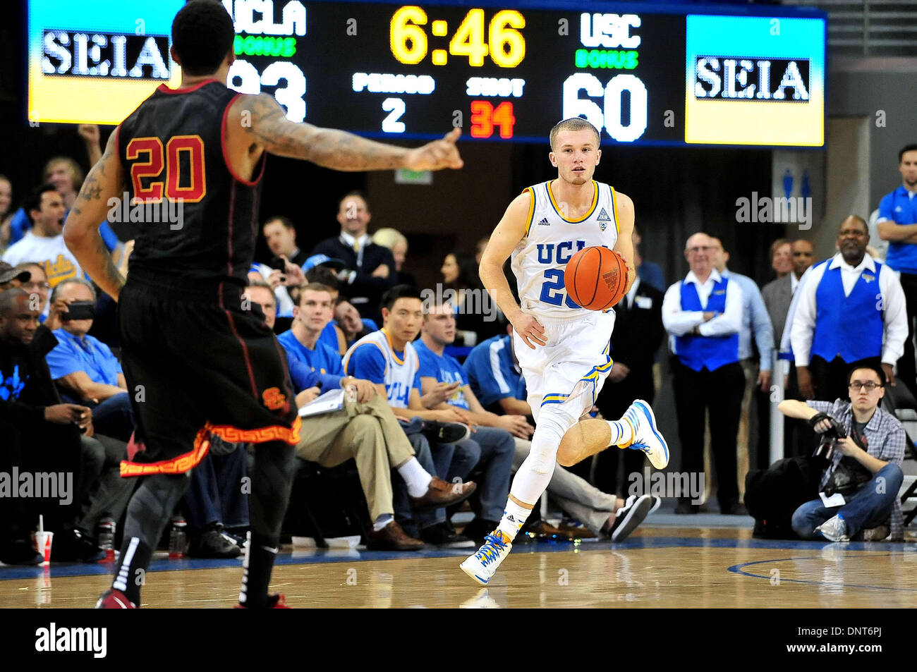 Los Angeles, CA, USA. 5th Jan, 2014. UCLA Bruins guard Bryce Alford #20 ...