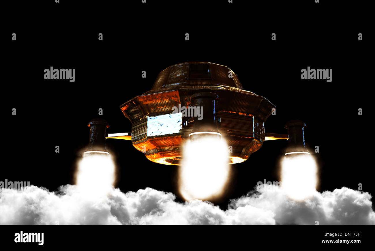 illustration of an unidentified flying object in the sky Stock Photo ...