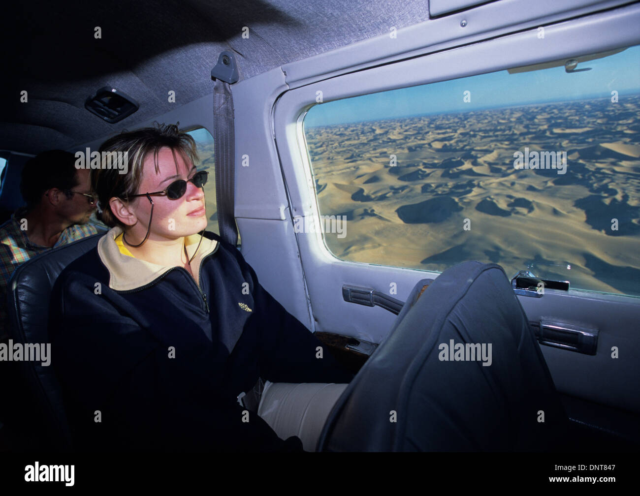 Aerial view of Namib desert from Cessna plane, Namibia, Africa Stock ...