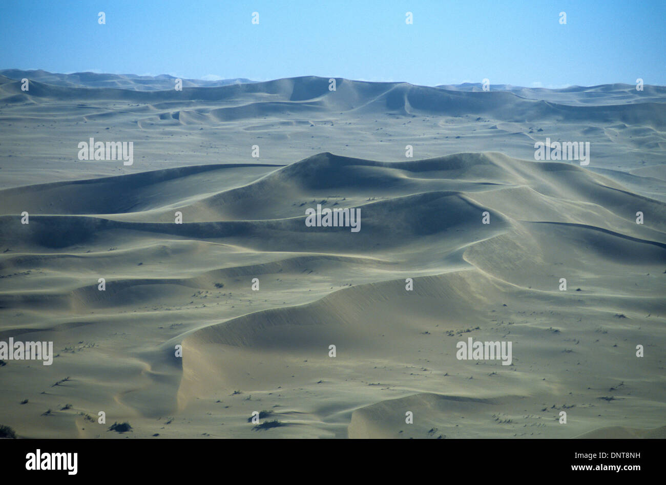 Aerial view of dunes, south of Kuiseb river, Namib-Naukluft NP, Namibia ...