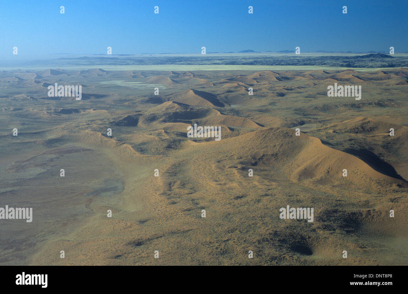 Aerial view of dunes, south of Kuiseb river, Namib-Naukluft NP, Namibia ...