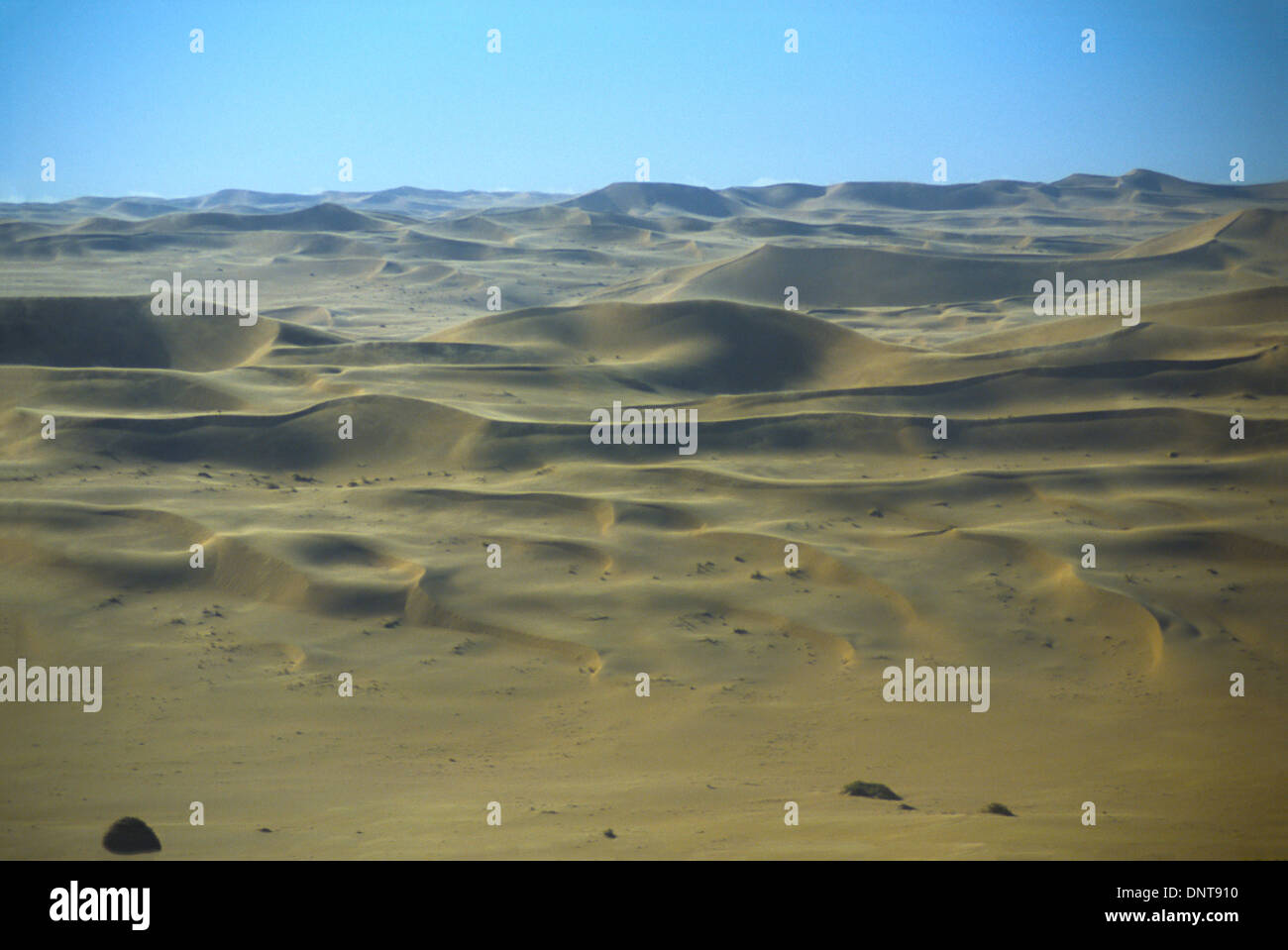 Aerial view of dunes, south of Kuiseb river, Namib-Naukluft NP, Namibia ...