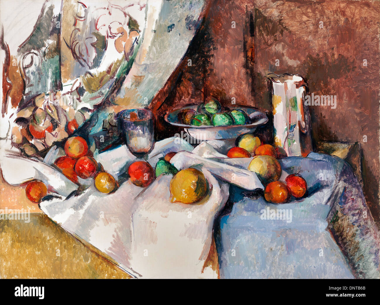 Cezanne Still Life With Basket Of Apples