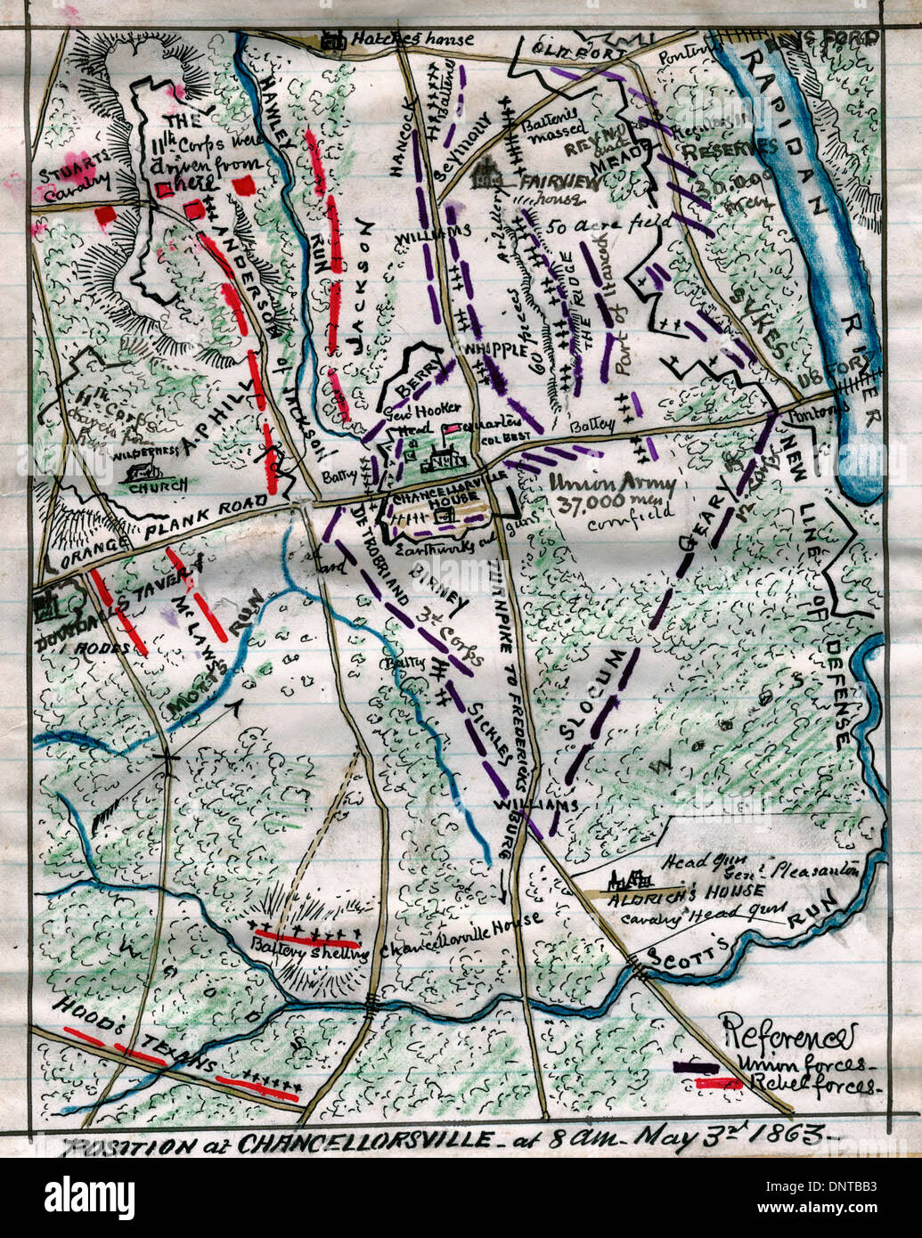 1863 map american civil war hi-res stock photography and images - Alamy