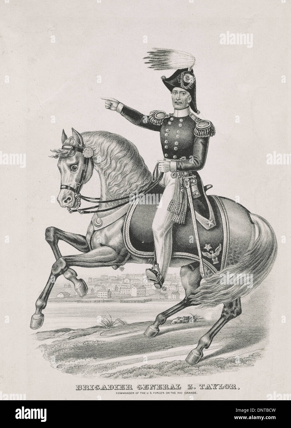 Brigadier General Zachary Taylor c1846 June 1 Stock Photo - Alamy