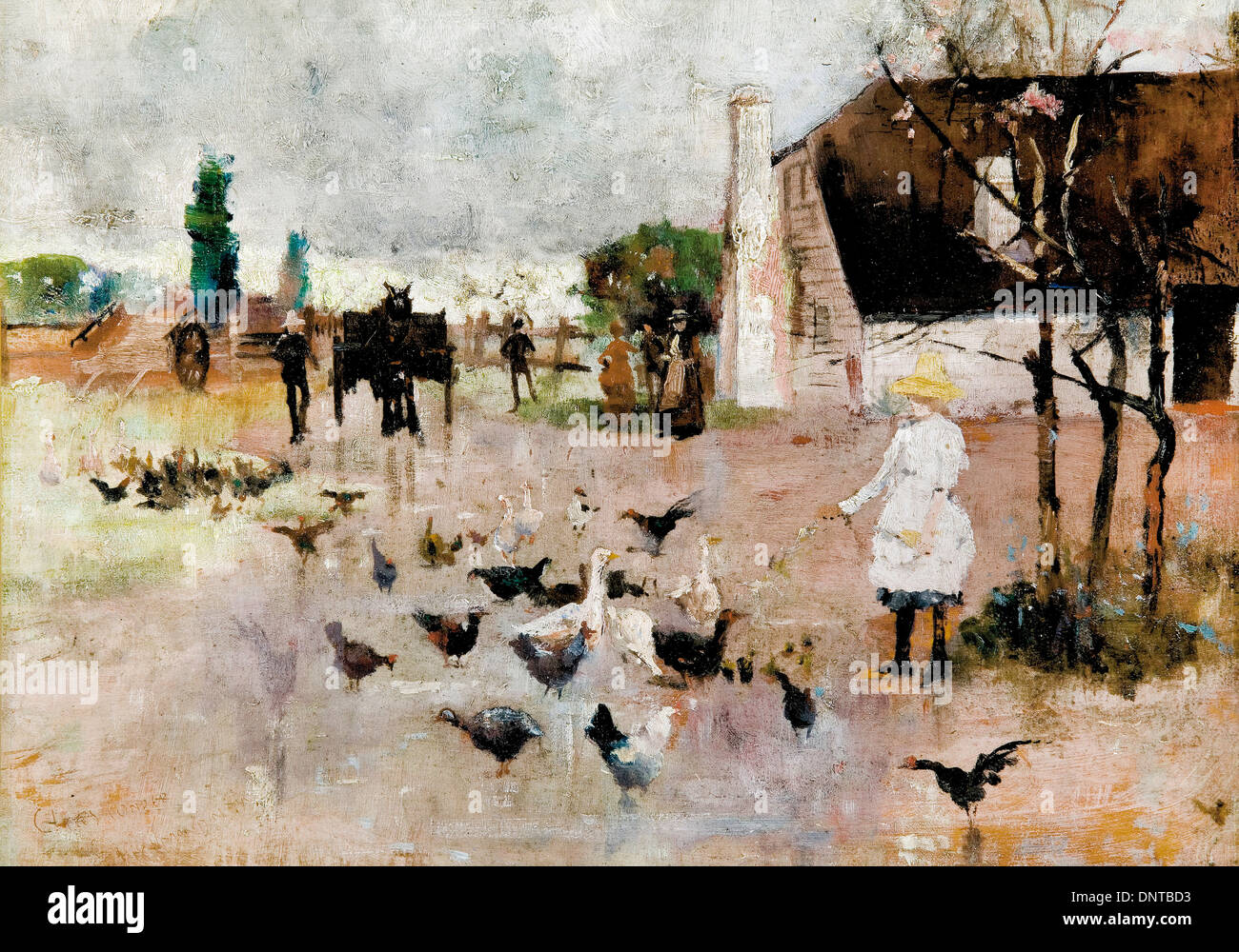 Charles Conder, Tea-time 1888 Oil on wood panel. Art Gallery of South ...