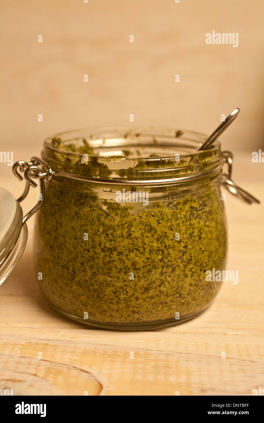 Jar of pesto hi-res stock photography and images - Alamy