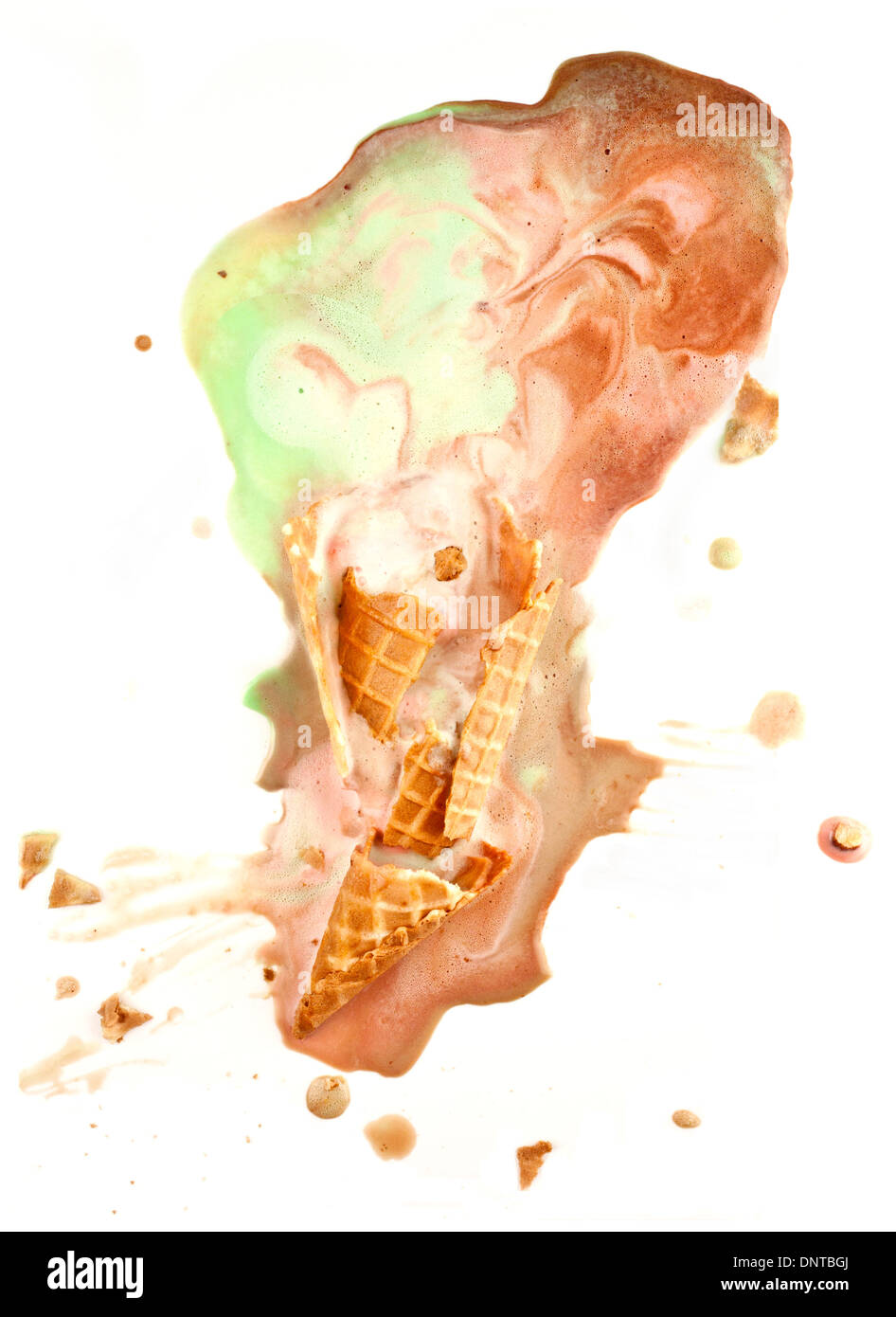 Melting ice cream dripping Cut Out Stock Images & Pictures - Alamy