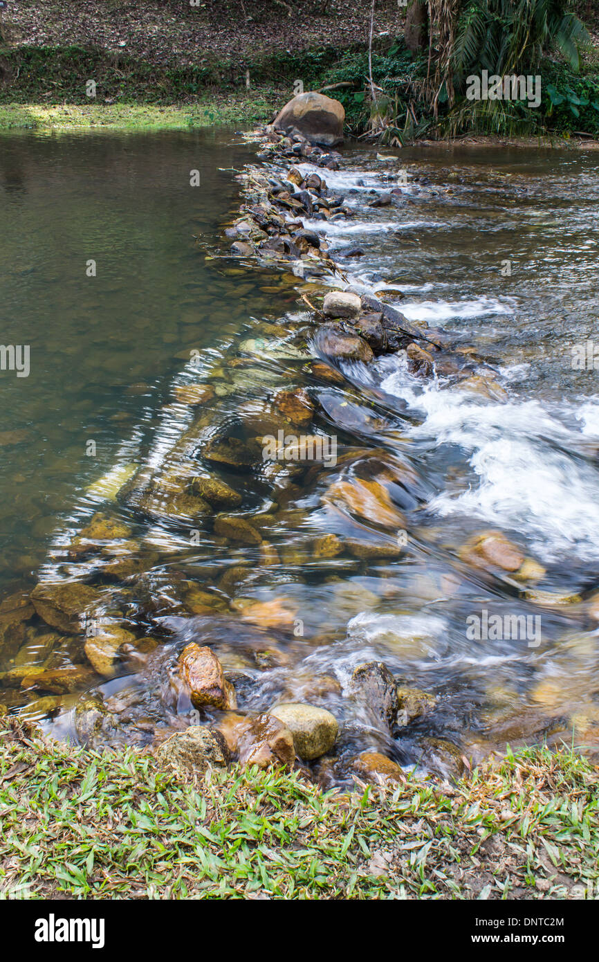 check dam, Maetakhrai national park in Chiangmai Thailand Stock Photo ...