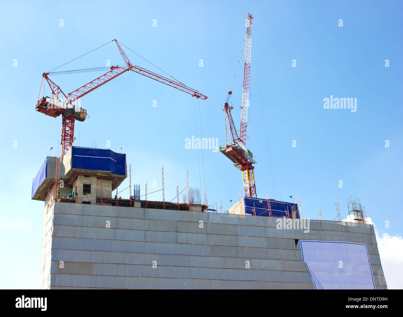 Construction site with crane and building Stock Photo - Alamy