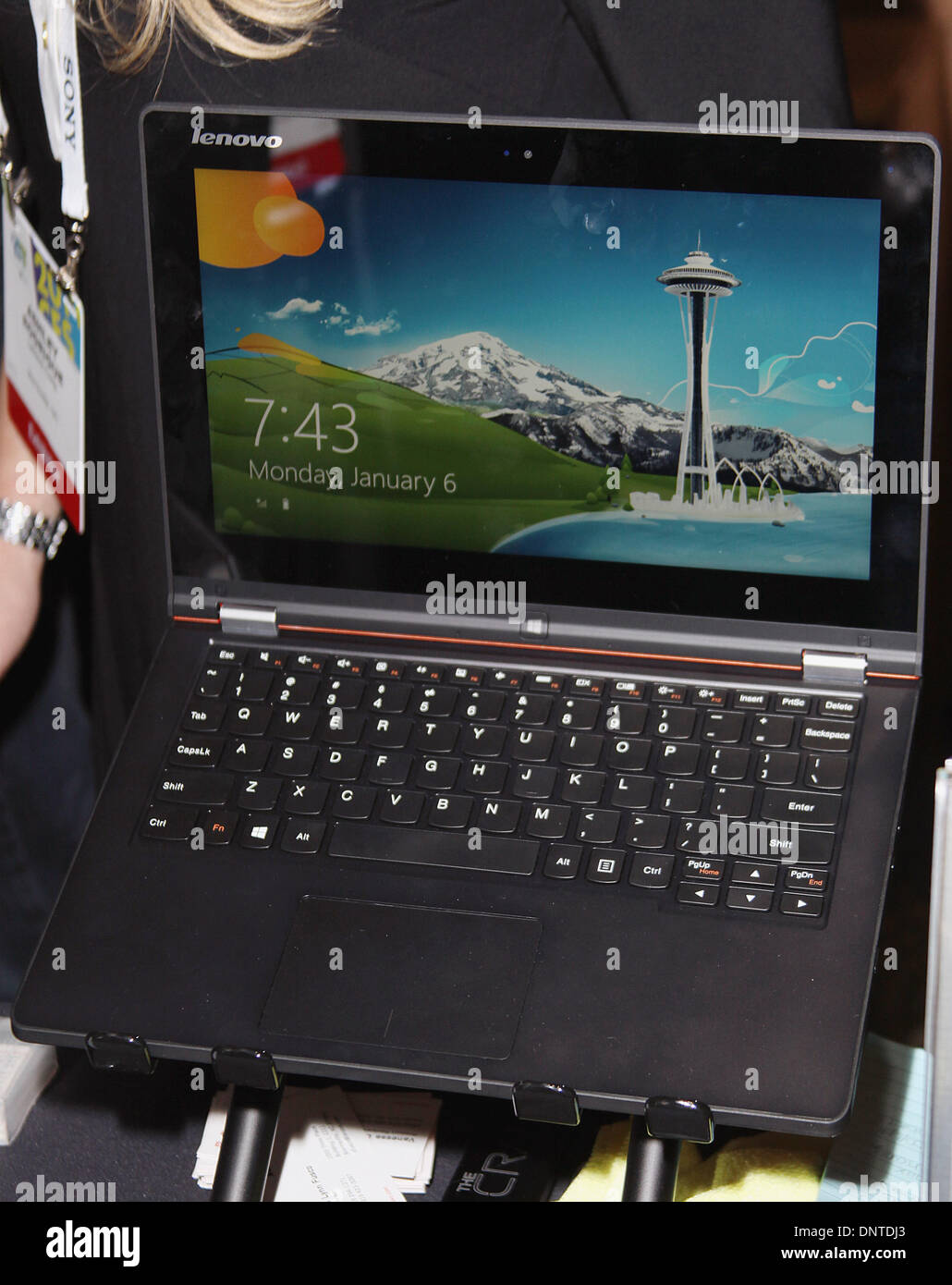 Las Vegas, Nevada, USA. 5th Jan, 2014. Lenove 'Thinkpad' laptop is ...