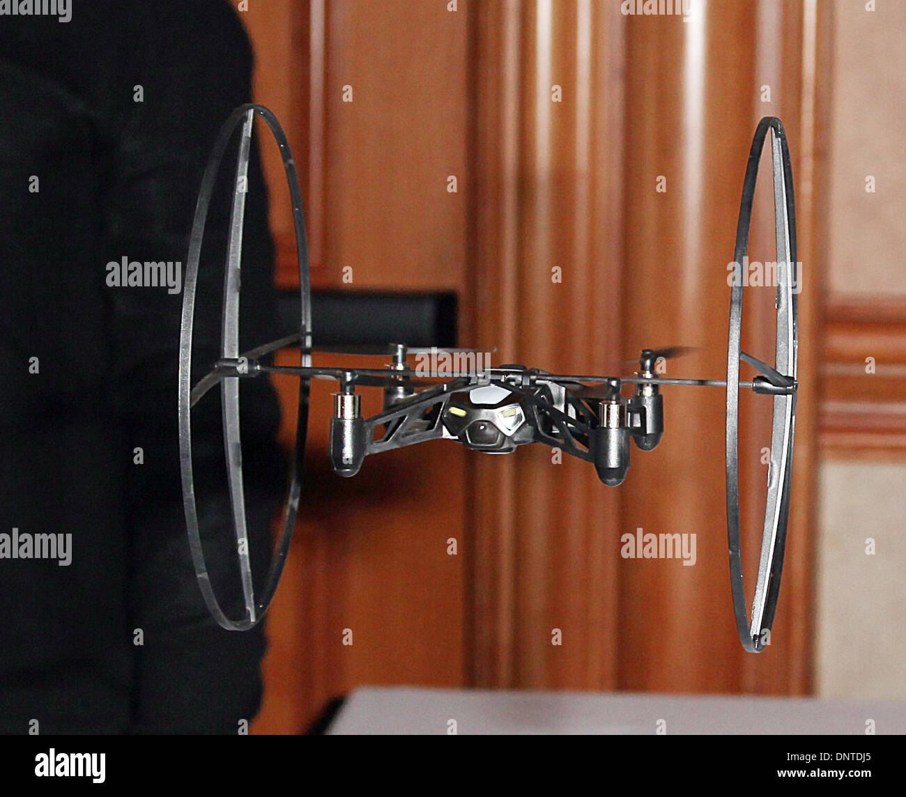 Las Vegas, Nevada, USA. 5th Jan, 2014. A Parrott Mini Drone is ...