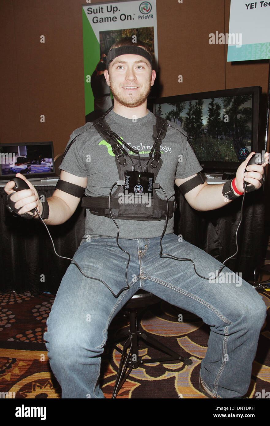 Las Vegas, Nevada, USA. 5th Jan, 2014. YEI Technology PrioVR game suit ...