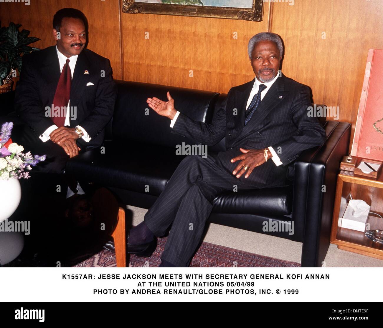 May 4, 1999 - K1557AR 05/04/99.JESSE JACKSON MEETS WITH SECRETARY GENERAL KOFI ANNAN AT THE ...