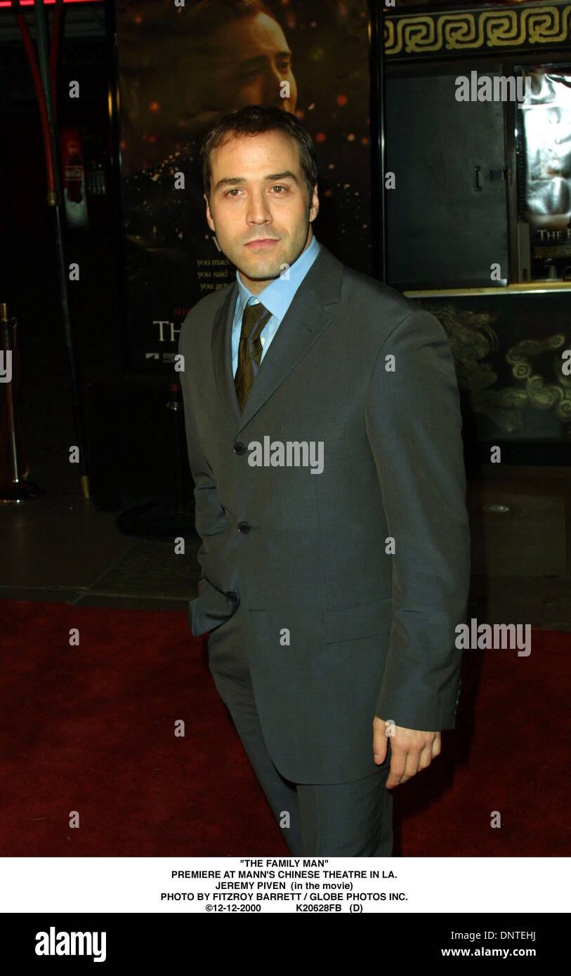 Dec. 12, 2000 - ''THE FAMILY MAN''.PREMIERE AT MANN'S CHINESE THEATRE ...