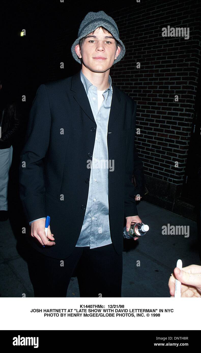 May 7, 1995 - K14407HMc: 12/21/98.JOSH HARTNETT AT ''LATE SHOW WITH ...