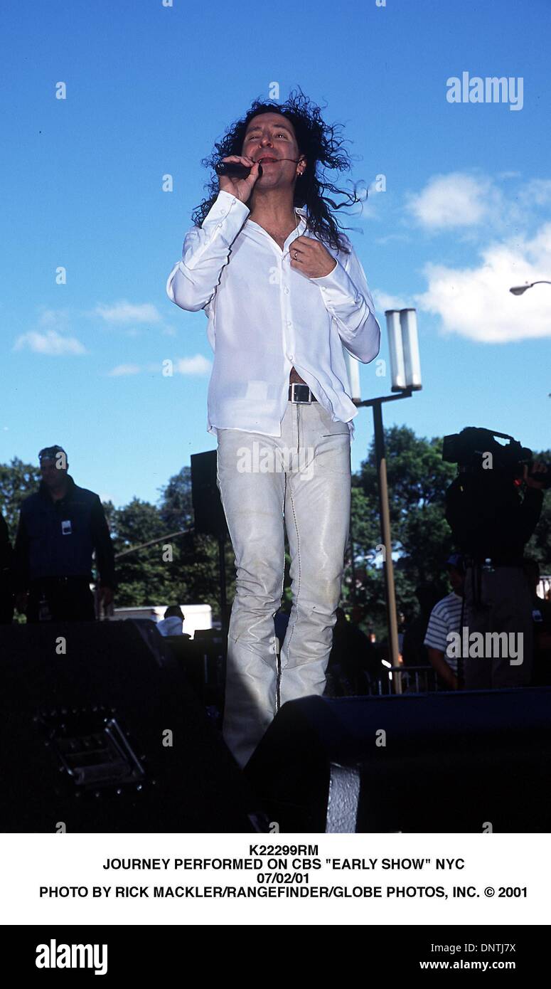 July 2, 2001 - K22299RM.JOURNEY PERFORMED ON CBS ''EARLY SHOW'' NYC.07 ...
