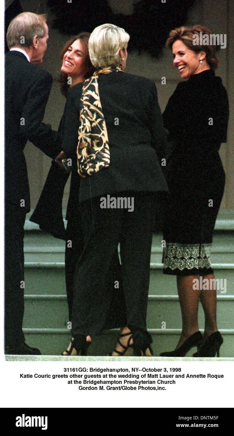 Oct. 3, 1998 - 31161GG: Bridgehampton, NY--October 3, 1998.Katie Couric ...
