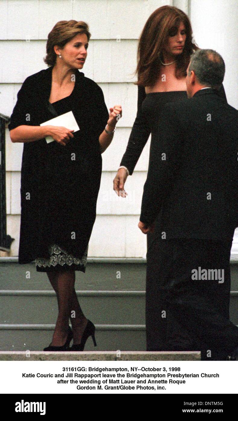 Oct. 3, 1998 - 31161GG: Bridgehampton, NY--October 3, 1998.Katie Couric ...