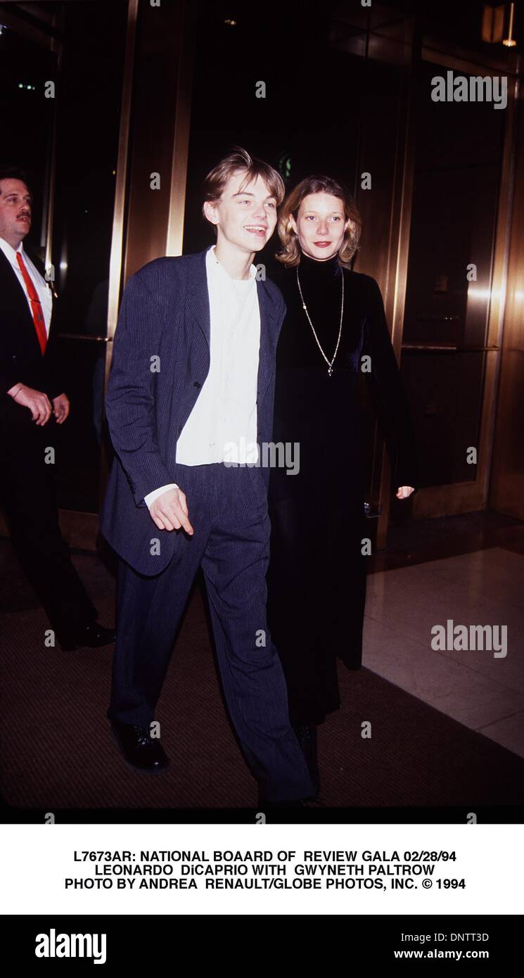 May 1, 2001 - L7673AR: NATIONAL BOAARD OF REVIEW GALA 02/28/94.LEONARDO ...