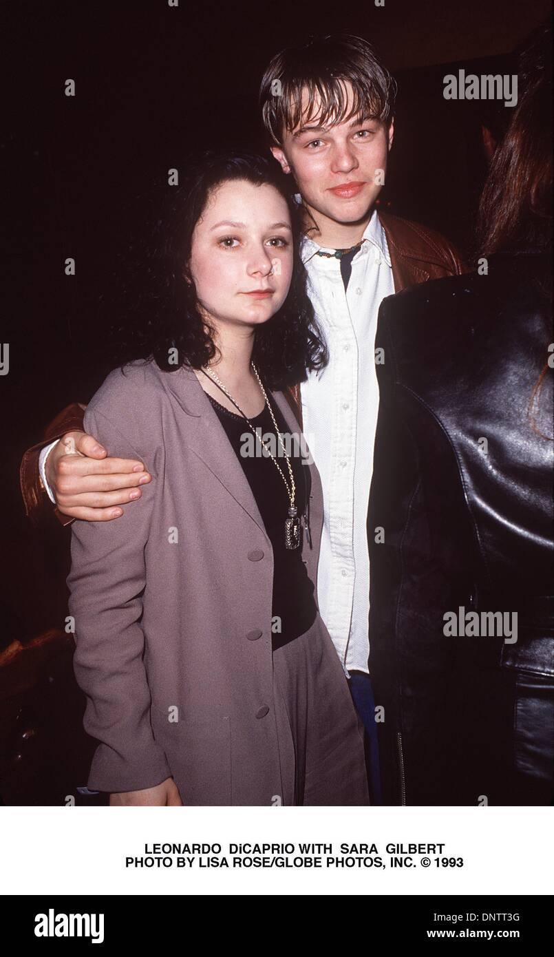 May 1, 2001 - LEONARDO DiCAPRIO WITH SARA GILBERT. LISA ROSE/ 1993 ...