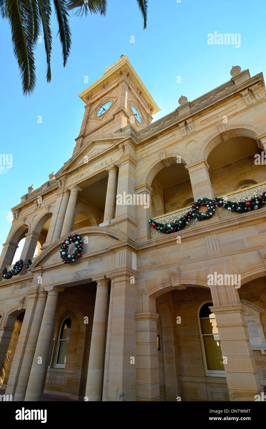 Warwick town hall front sandstone council building hi-res stock ...