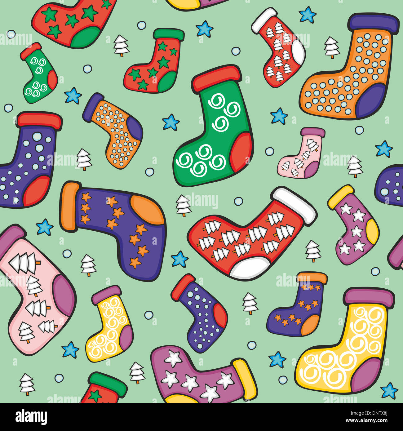 vector illustration with seamless christmas socket Stock Photo - Alamy