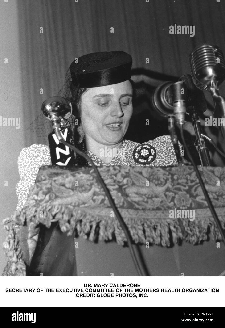 Jan. 8, 2001 - DR. MARY CALDERONE.SECRETARY OF THE EXECUTIVE COMMITTEE ...