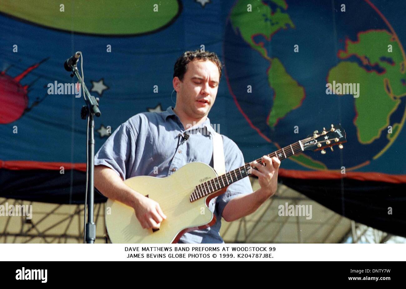 May 15, 2001 - DAVE MATTHEWS BAND PREFORMS AT WOODSTOCK 99.JAMES BEVINS ...