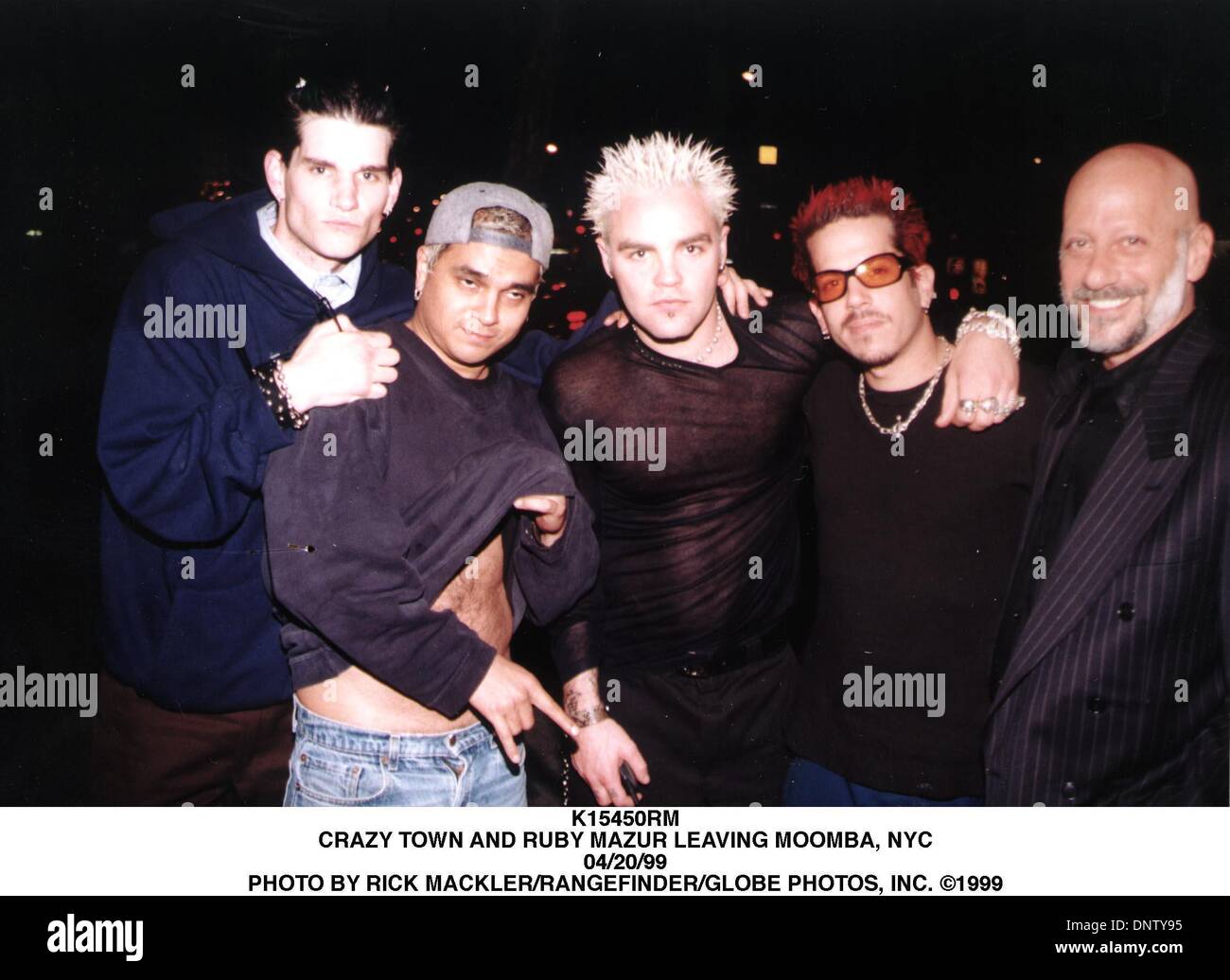 June 1, 2001 - K15450RM.CRAZY TOWN AND RUBY MAZUR LEAVING MOOMBA, NYC ...