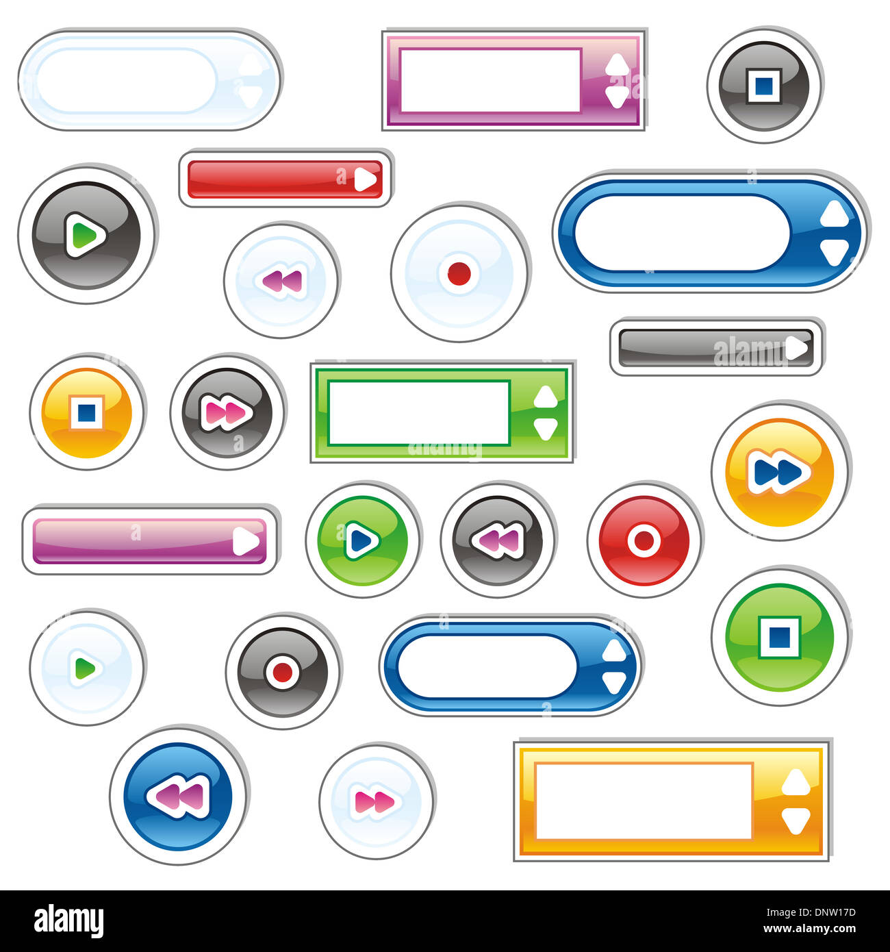 vector web buttons with details ready to use Stock Photo - Alamy