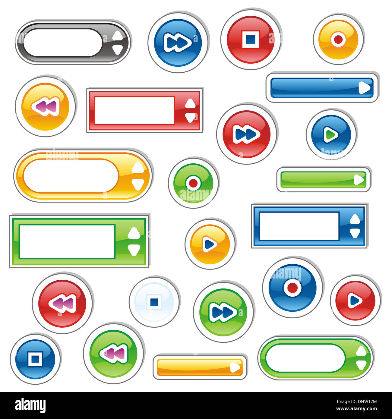 vector web buttons with details ready to use Stock Photo - Alamy