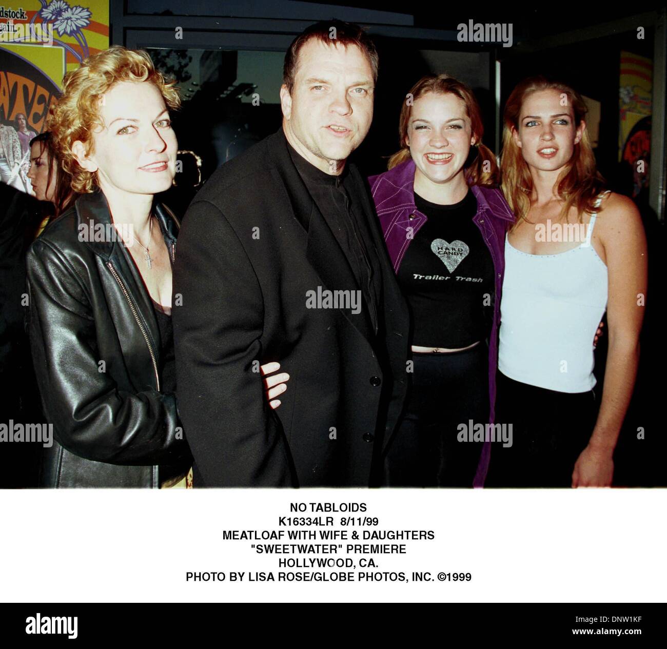 Aug. 11, 1999 - NO TABLOIDS.K16334LR 8/11/99.MEATLOAF WITH WIFE ...