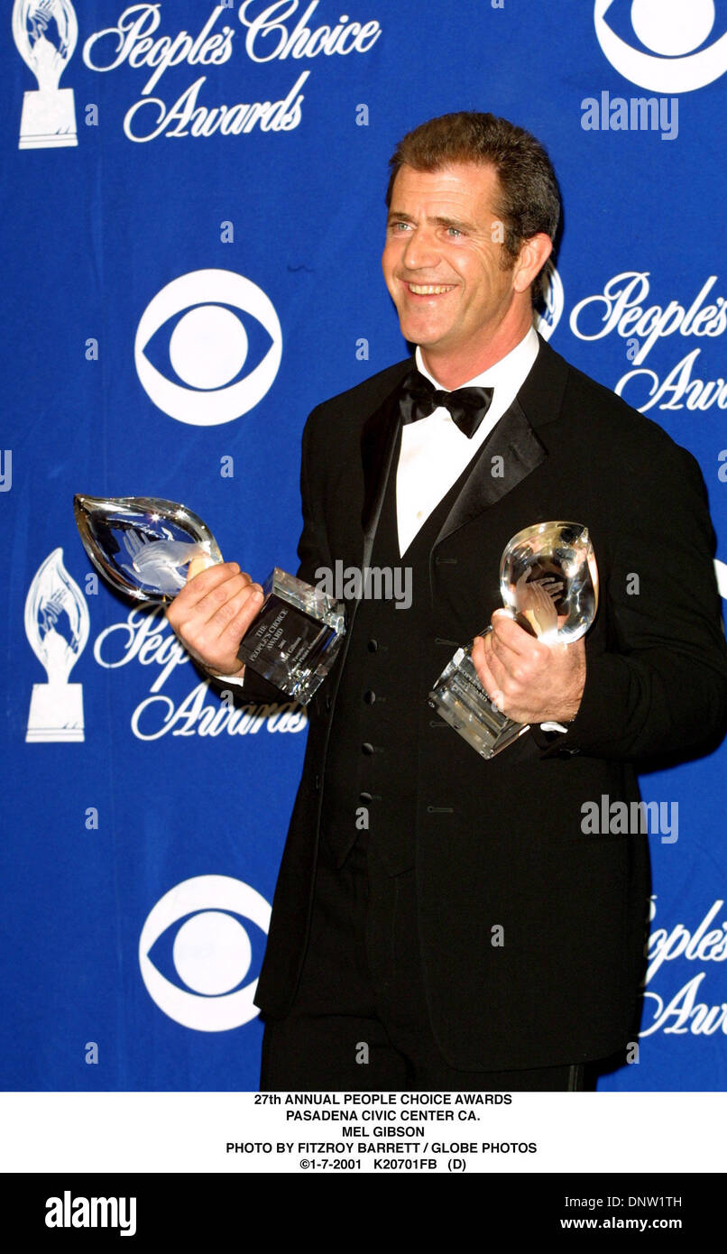Jan. 7, 2001 - 27th ANNUAL PEOPLE CHOICE AWARDS.PASADENA CIVIC CENTER ...