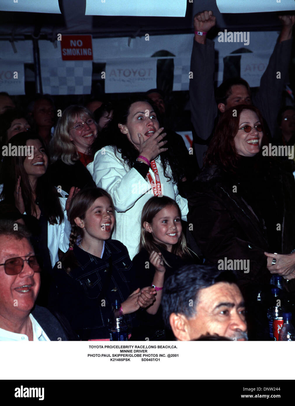 Apr. 7, 2001 - TOYOTA PRO/CELEBRITY RACE,LONG BEACH,CA.. MINNIE DRIVER ...