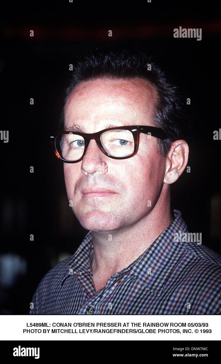 May 3, 1993 - L5486ML:CONAN O'BRIEN PRESSER AT THE RAINBOW RM..5/3/93 ...