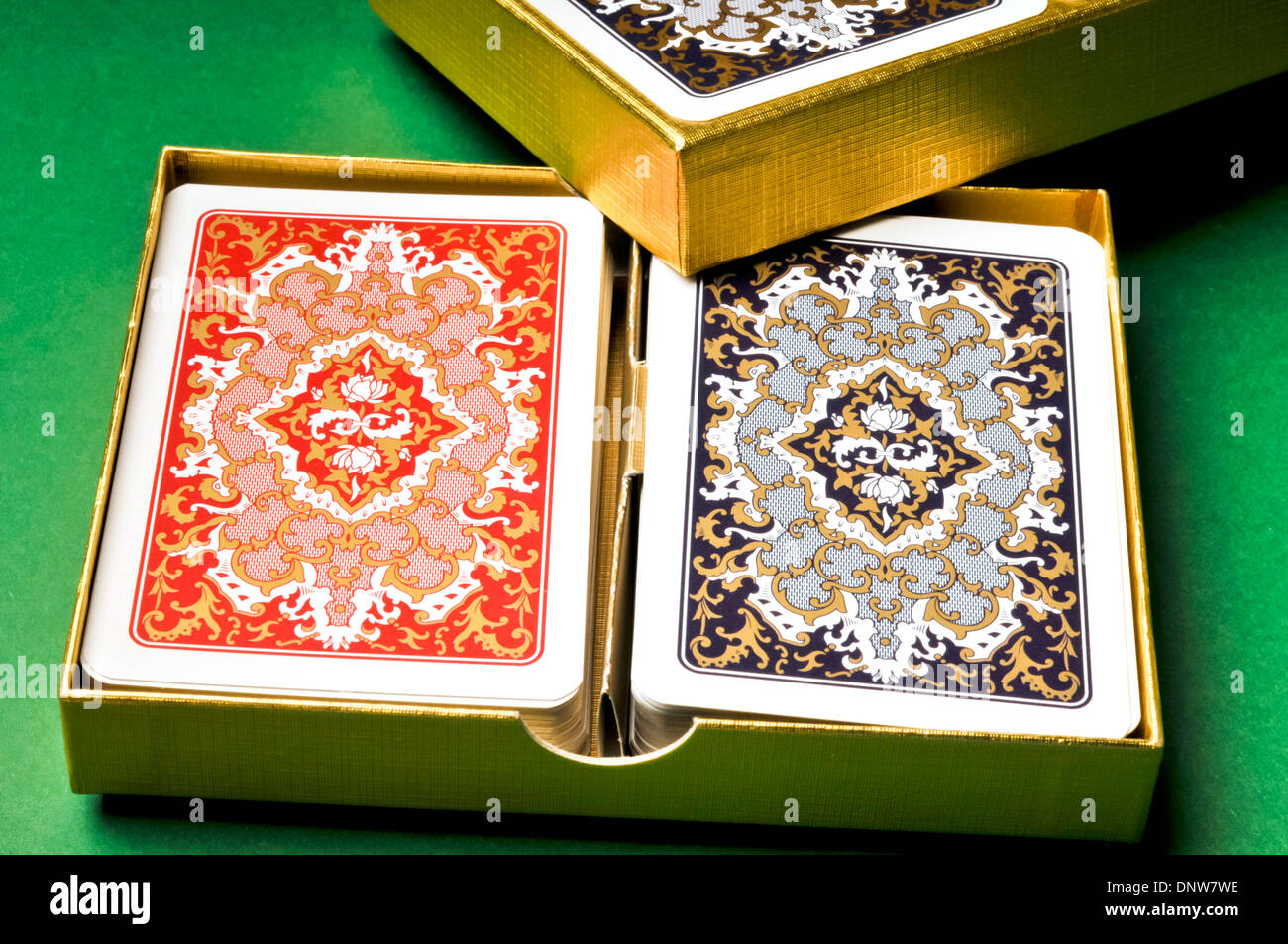 playing card decks, back side Stock Photo - Alamy