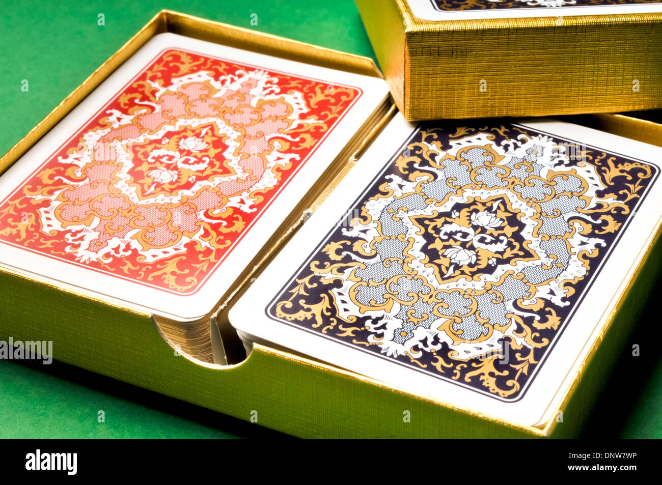 playing card decks, back side Stock Photo - Alamy