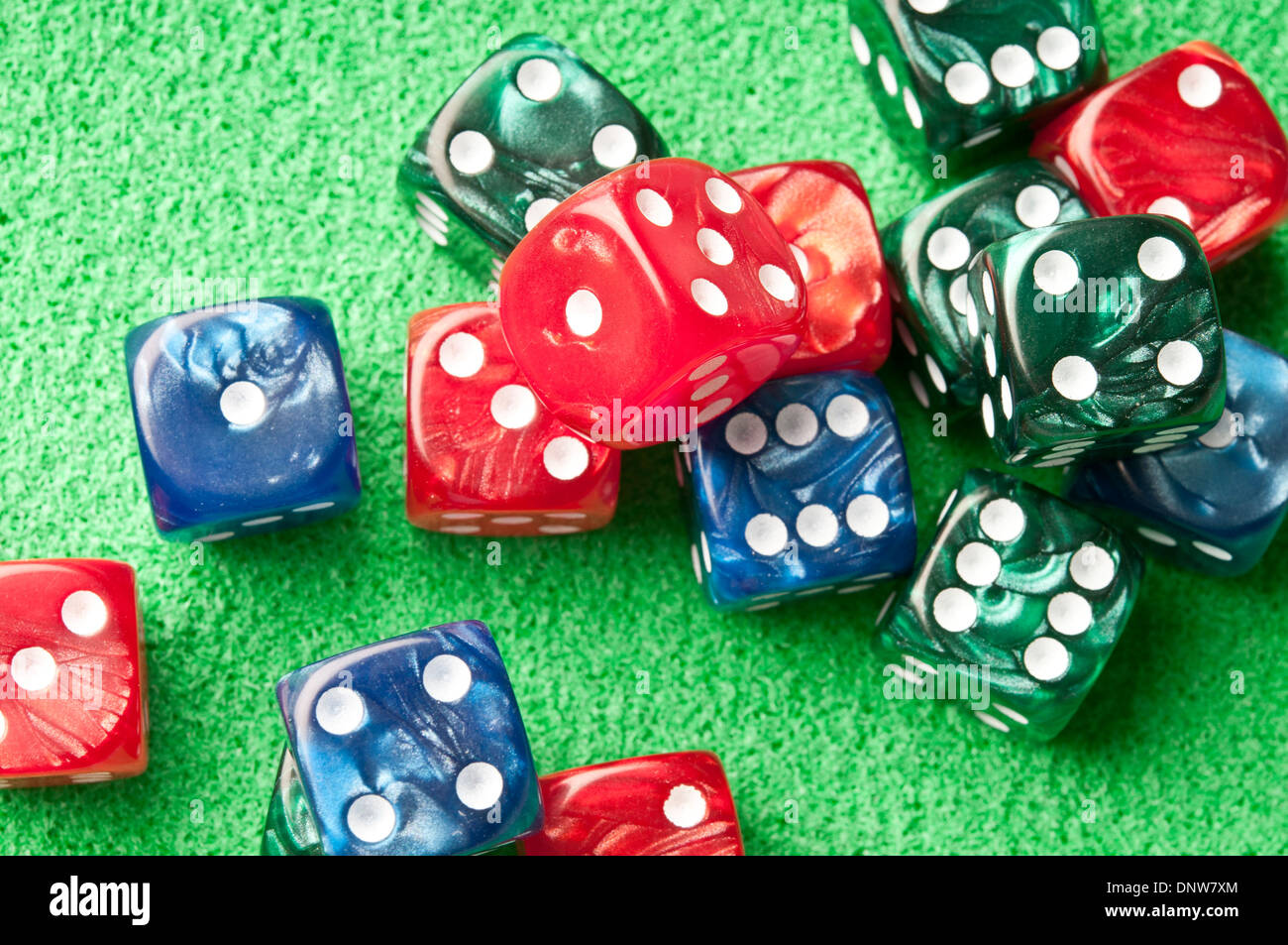 Colourful dice hi-res stock photography and images - Alamy