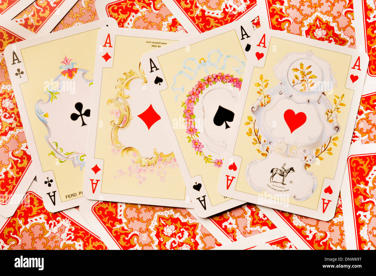 Four aces piatnik cards hi-res stock photography and images - Alamy