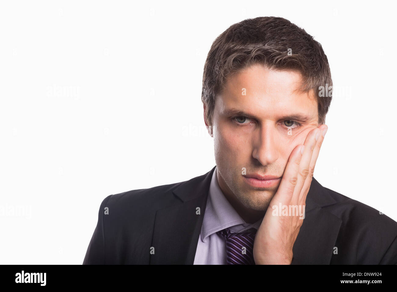 Close up pensive worried hi-res stock photography and images - Alamy
