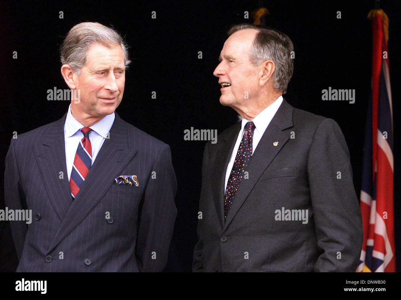 Prince charles george bush hi-res stock photography and images - Alamy