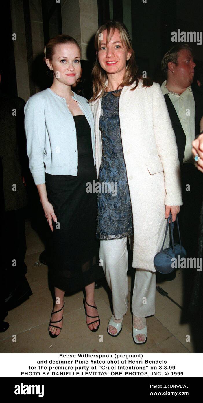 Mar. 3, 1999 - 03/03/99.Reese Witherspoon (pregnant).and designer Pixie ...