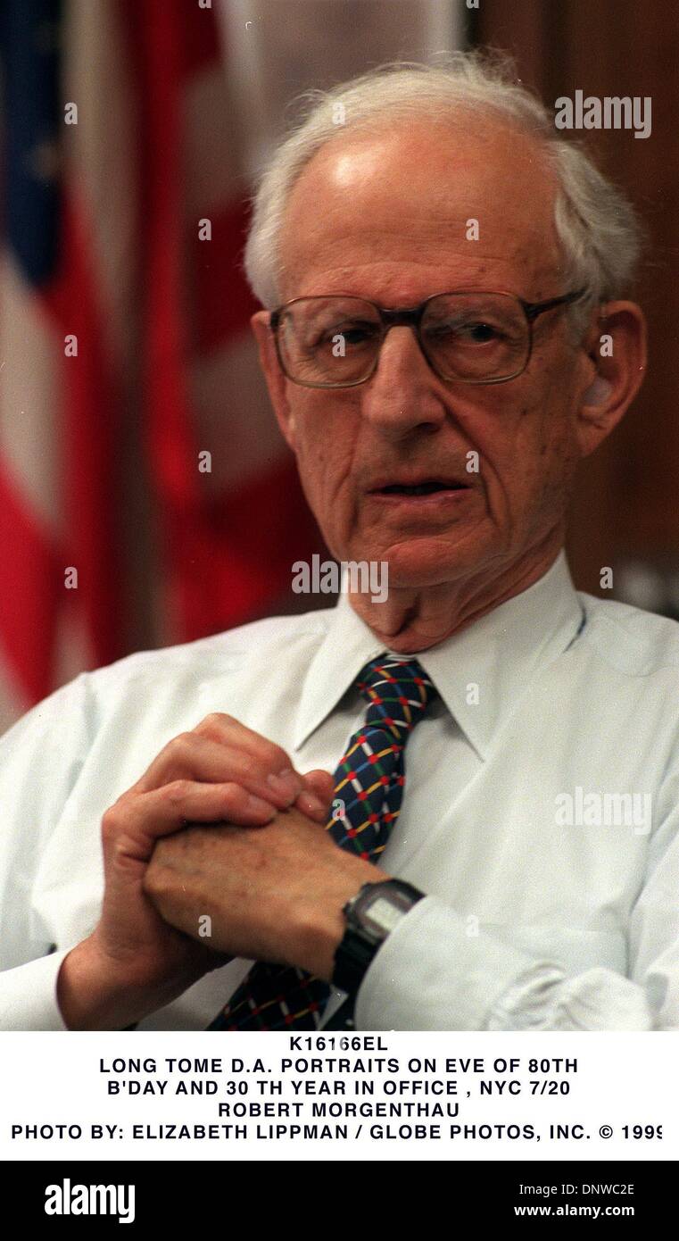 July 20, 1999 - K16166EL.LONG TOME D.A. PORTRAITS ON EVE OF 80TH.B'DAY ...