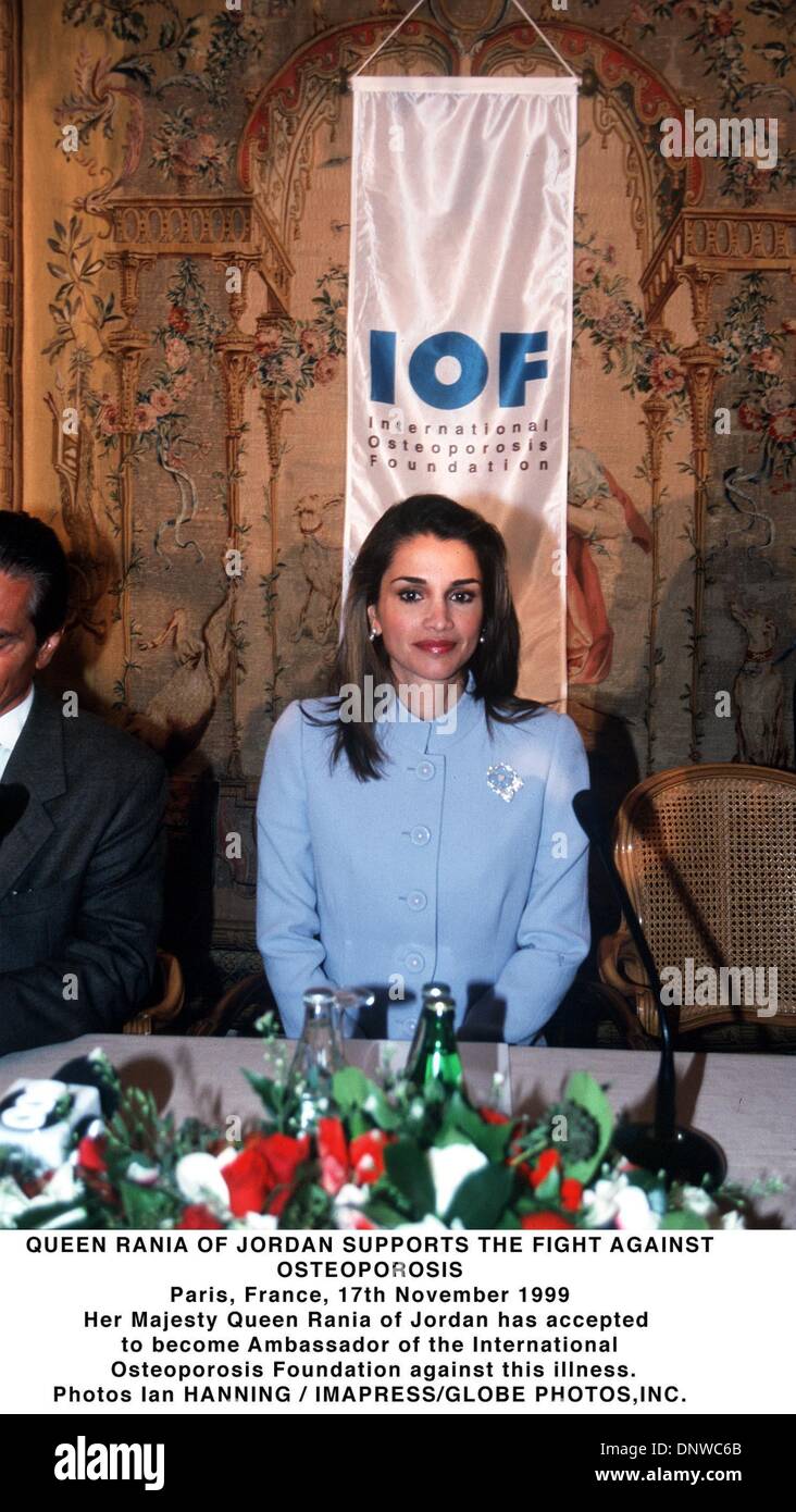 Nov. 17, 1999 - QUEEN RANIA OF JORDAN SUPPORTS THE FIGHT AGAINST ...
