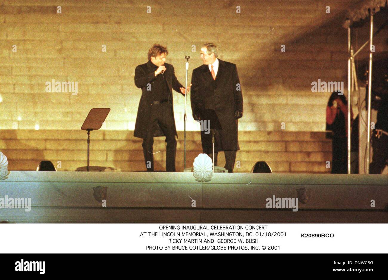 Jan. 18, 2001 - OPENING INAUGURAL CELEBRATION CONCERT.AT THE LINCOLN ...