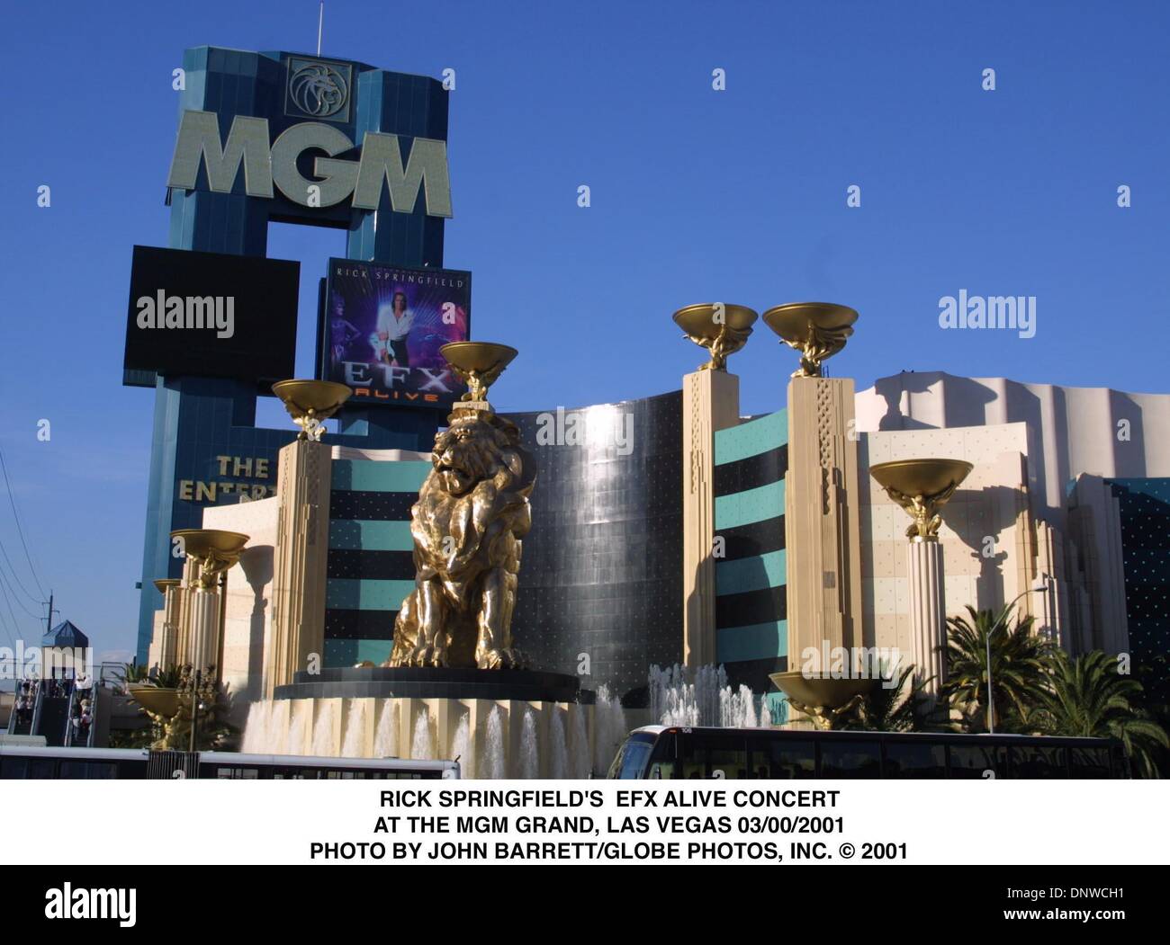 Mar. 22, 2001 - RICK SPRINGFIELD'S EFX ALIVE CONCERT.AT THE MGM GRAND ...